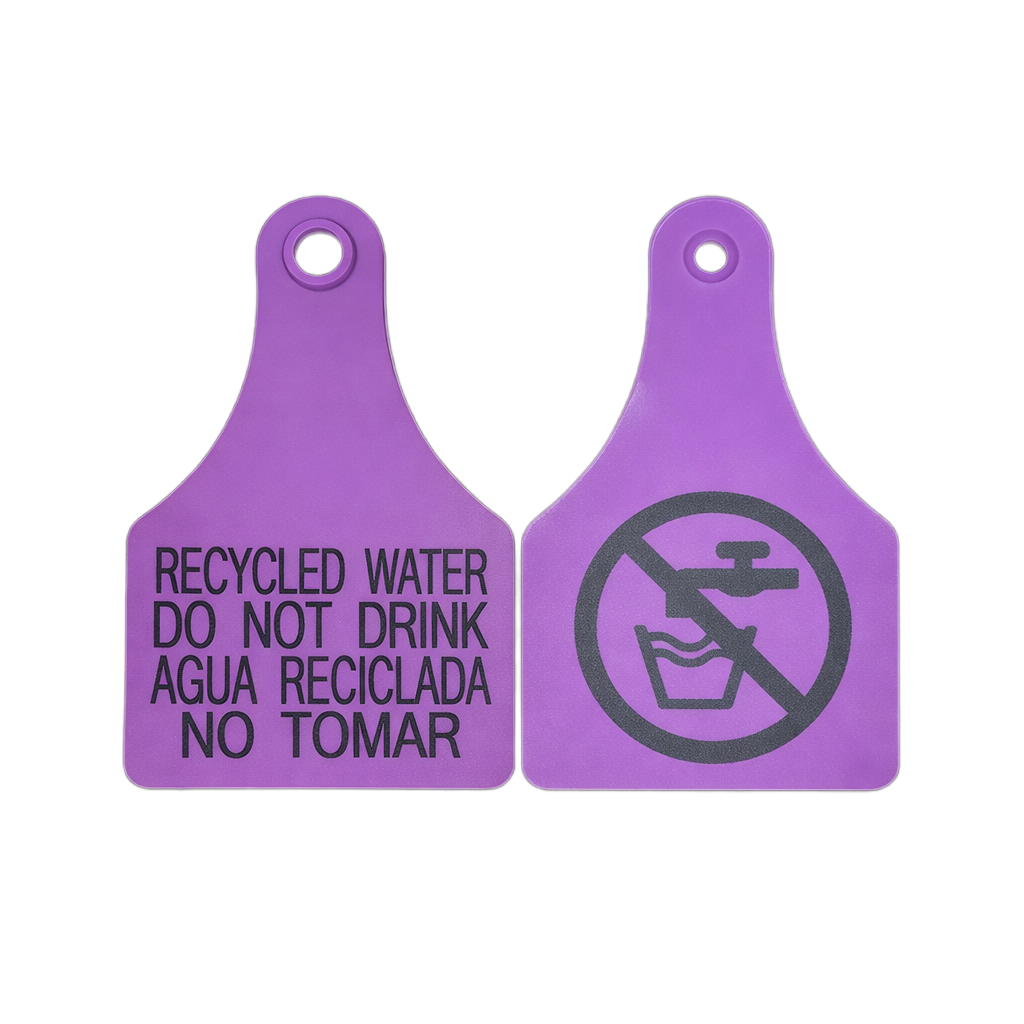 Premium Purple Recycled Water Hanger Tags | UV-Resistant Rubber ID Tags ...